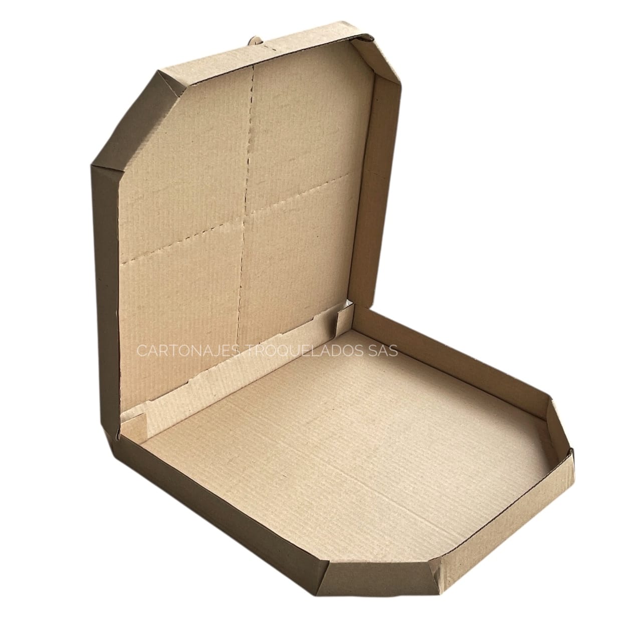 Caja para Pizza Familiar 40 x 40 sin Impresión - Cartonajes Troquelados SAS