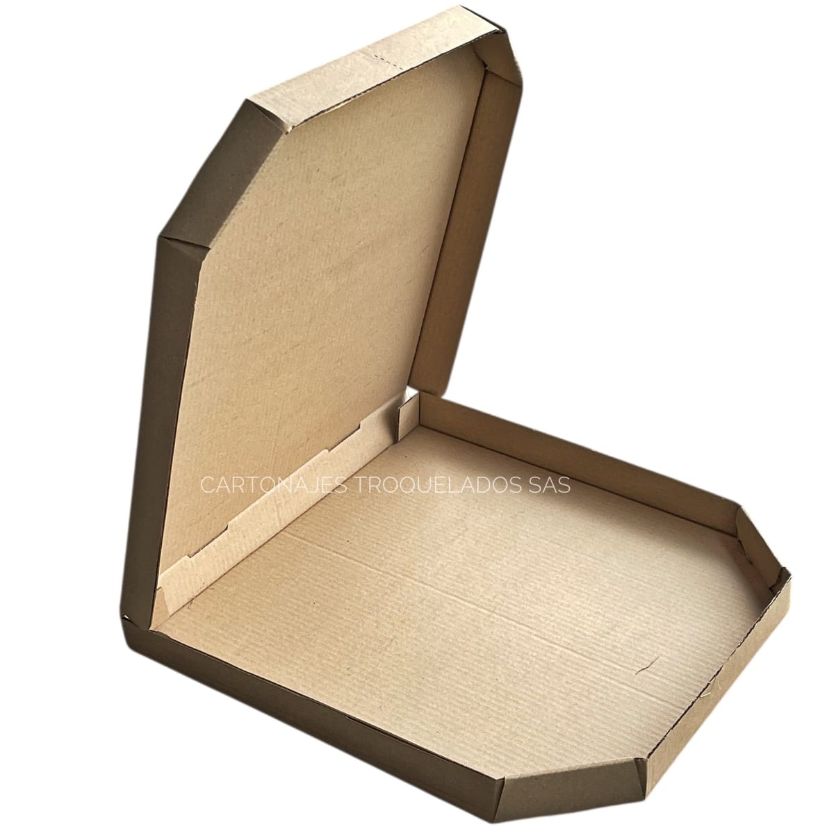 Caja para Pizza Familiar 45 x 45 sin Impresión - Cartonajes Troquelados SAS